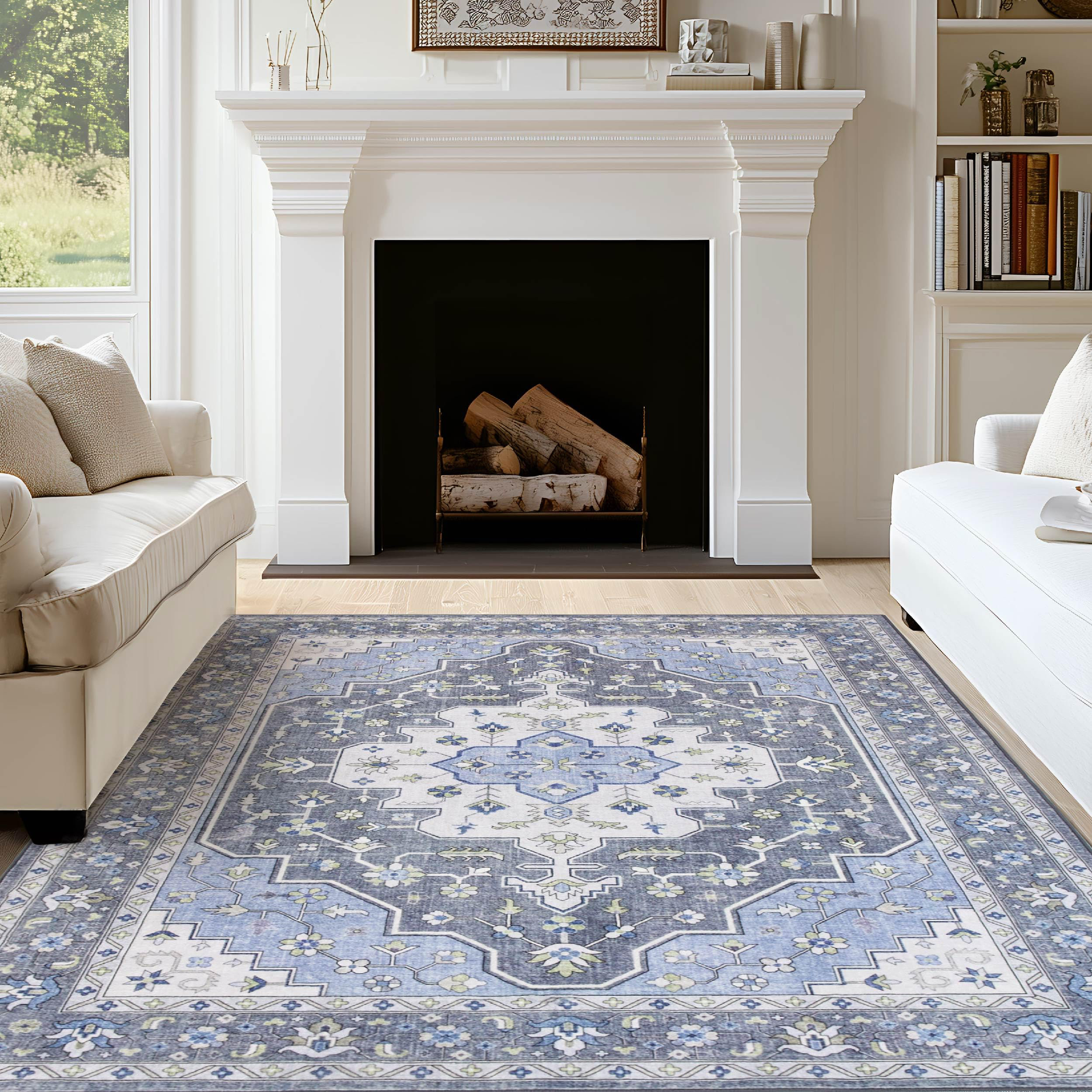 Bedsure Area Rugs for Living Room Machine Washable Modern Style Rug ...