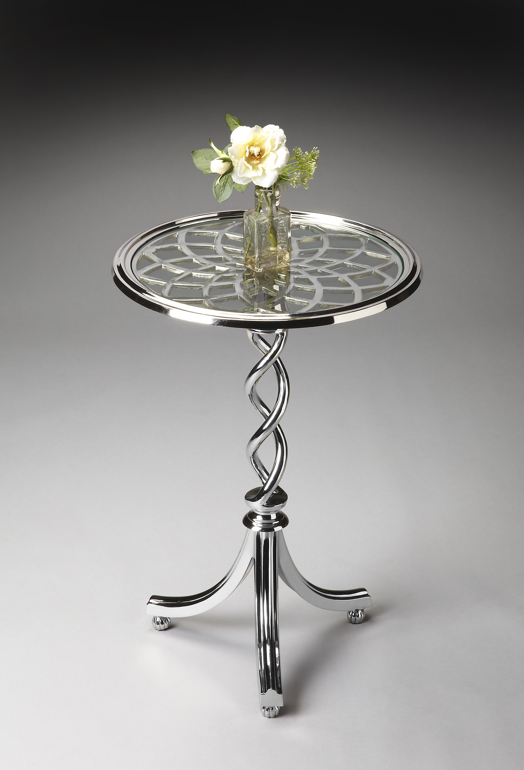Lark Manor™ Ashvihan Tempered Glass Tray Top End Table & Reviews | Wayfair