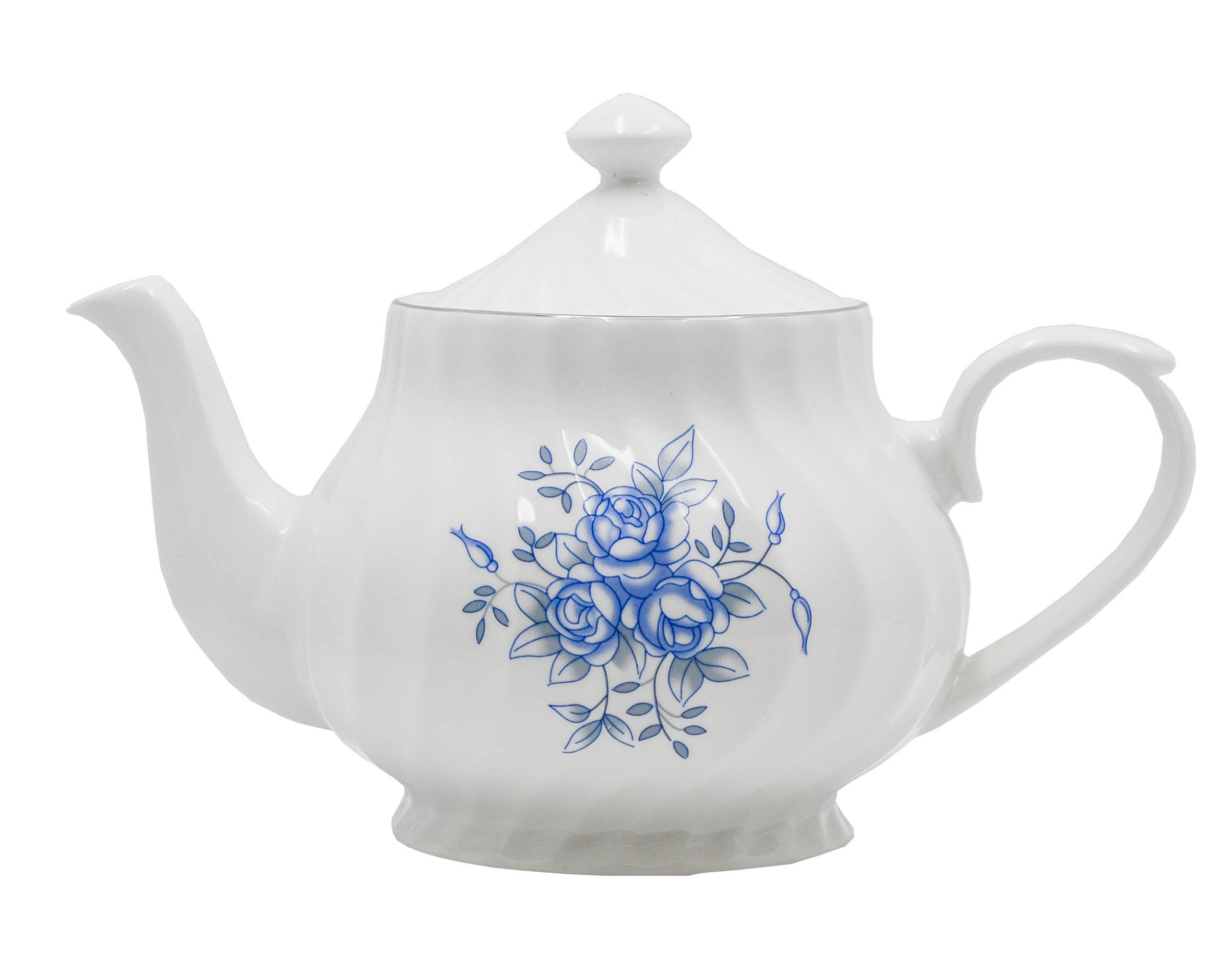 August Grove Quiana Rose 1.16 qt. Porcelain China Teapot – Floral ...