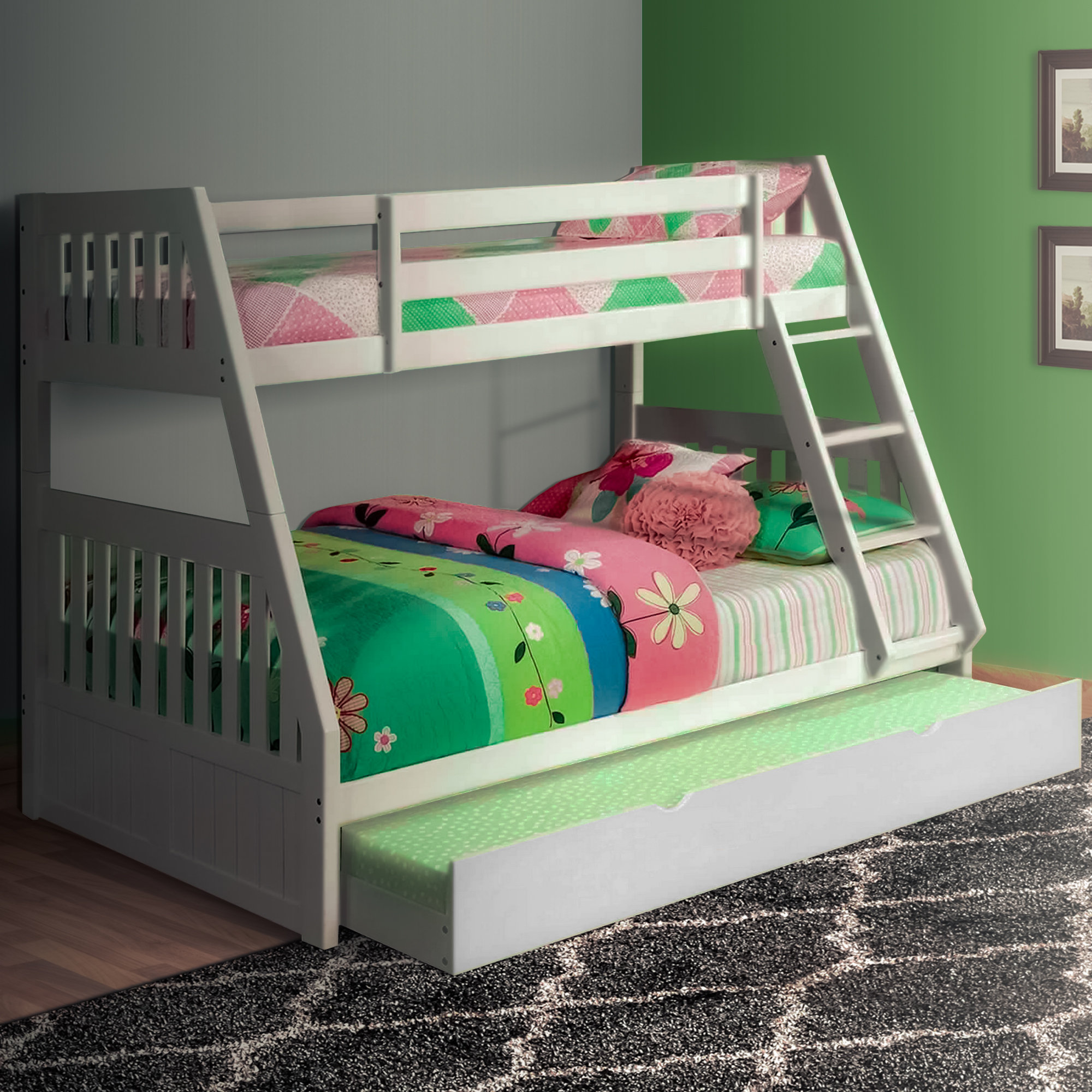 Harriet Bee Bonny Twin Over Full Metal Bunk Bed by Harriet Bee ...