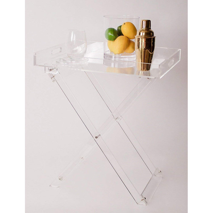 Design Styles Acrylic Folding Tray Table & Reviews | Wayfair