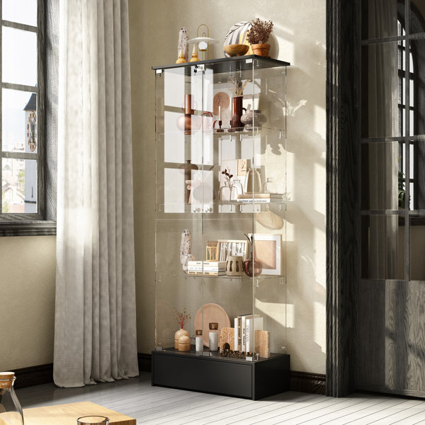 Brayden Studio® 71'' H X 27.6'' W Transparent Display Bookcase With ...