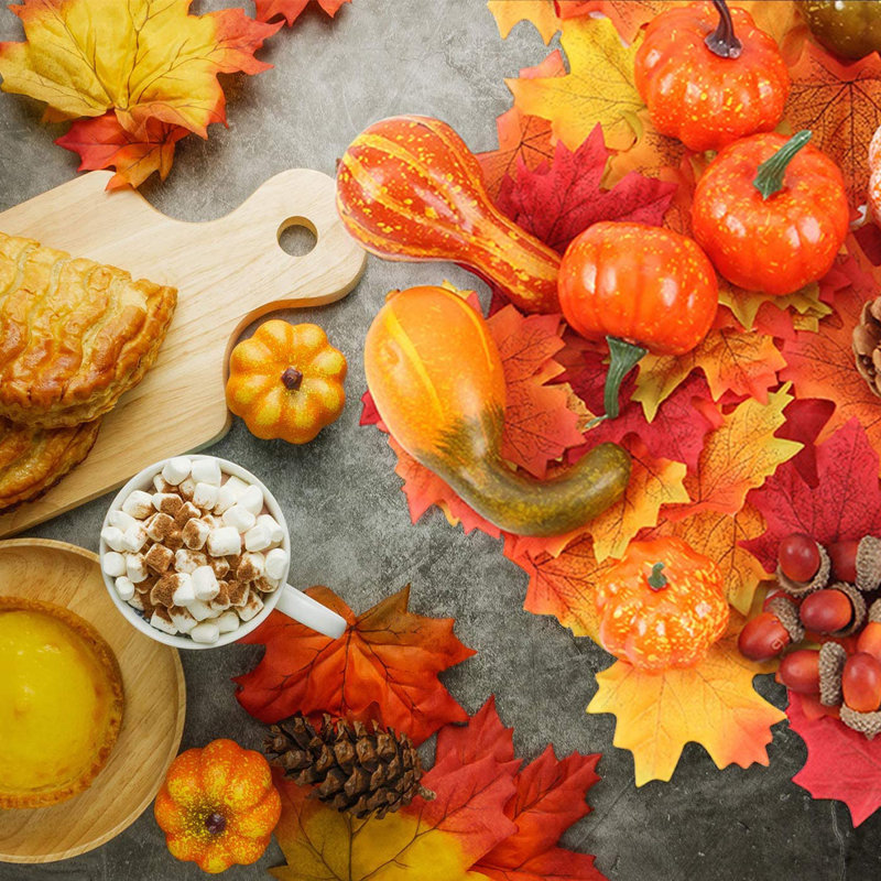 The Holiday Aisle® Thanksgiving Artificial Pumpkins Home Fall ...