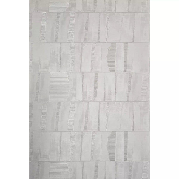 Hokku Designs Faux Patchwork Distressed Plaster Textured Matt Beige ...