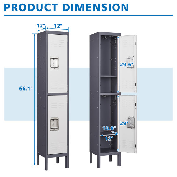 Steelcube Metal Locker 2 Doors Employees Locker Storage Cabinet ...