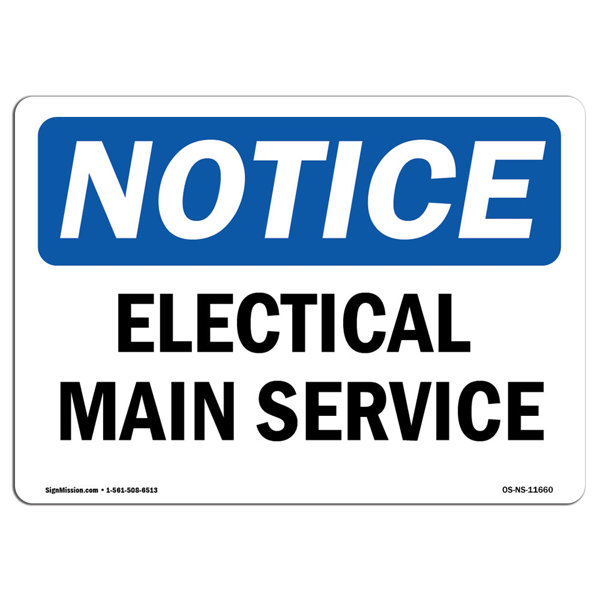 SignMission Electrical Main Service Sign | Wayfair