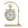 Rosalind Wheeler Hampstead Analog Metal Quartz Tabletop Clock in Gold ...
