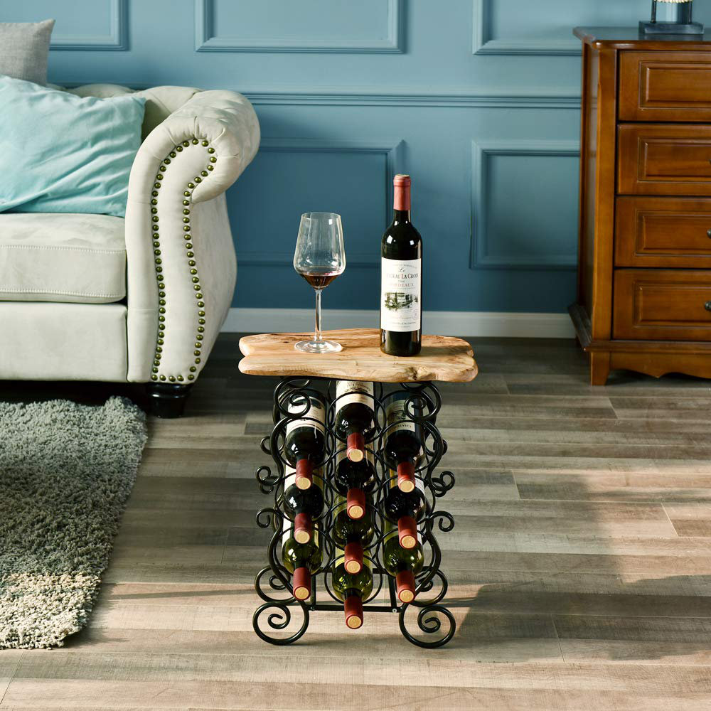 Fleur De Lis Living Kellyville 10 Bottle Floor Wine Bottle Rack ...