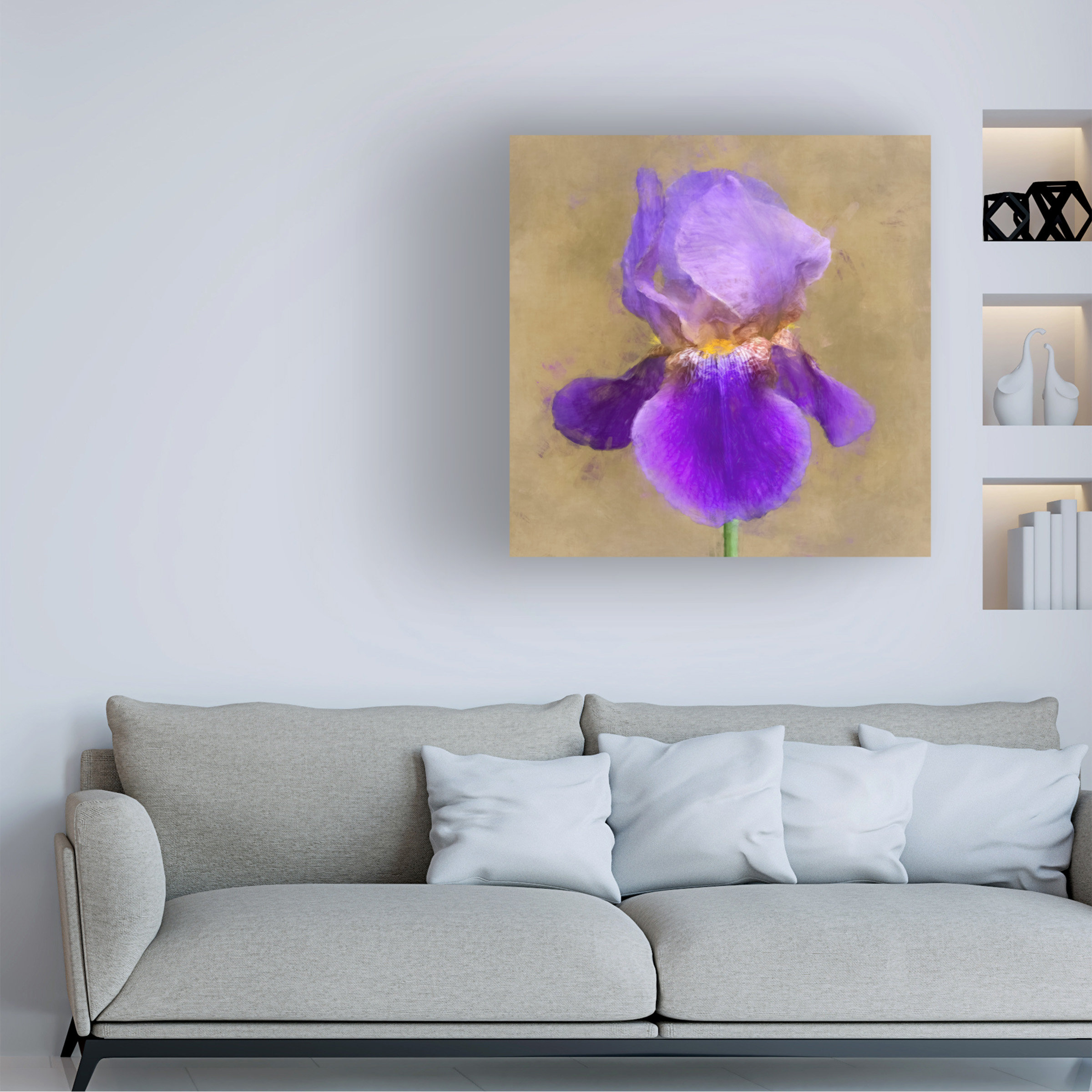 Ebern Designs Bolog Emma Eve Cunningham Flower 3 - Purple Bearded Iris ...