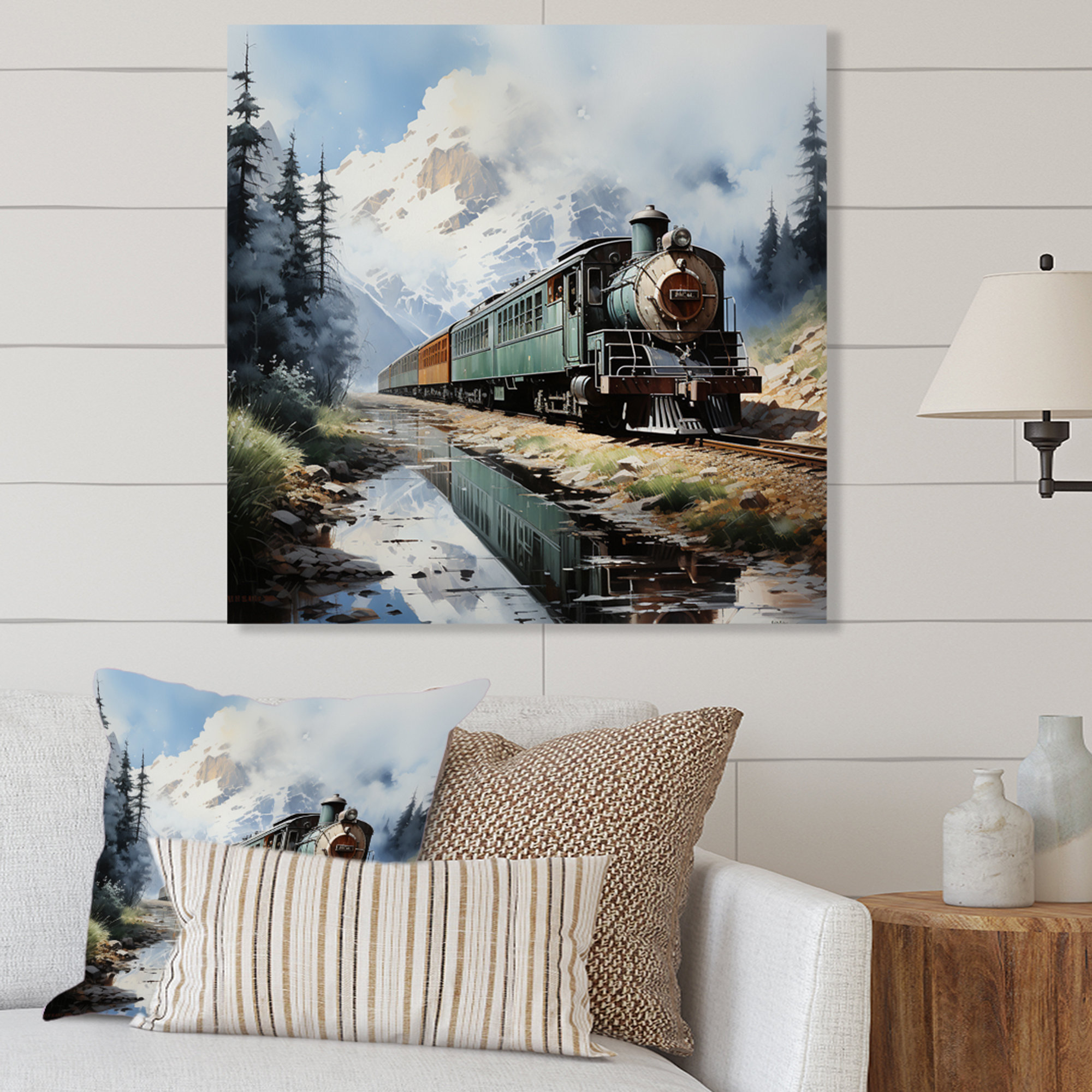 Williston Forge Train Majestic Passage Pointillism I - Transportation ...