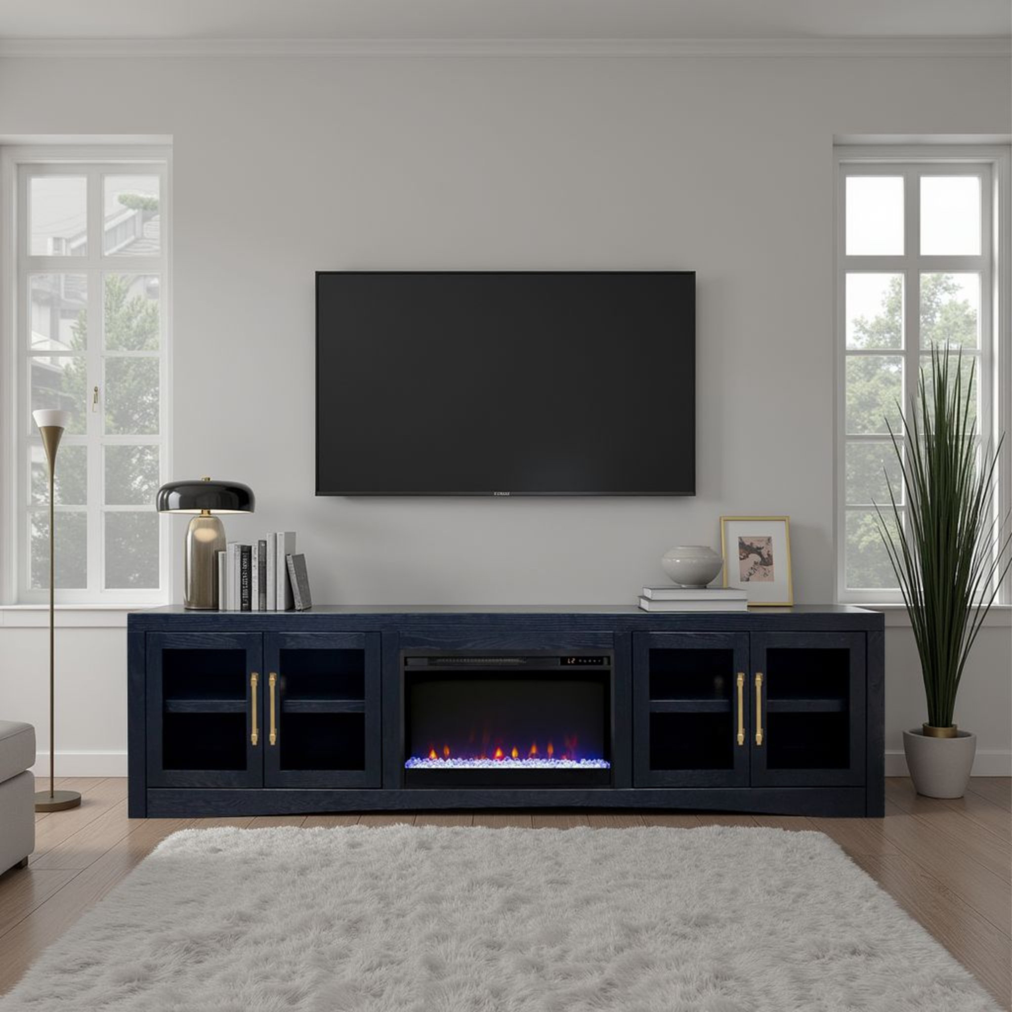 Wildon Home® Heritage 94 Inch Fireplace Tv Stand, For Tvs Up To 100 ...