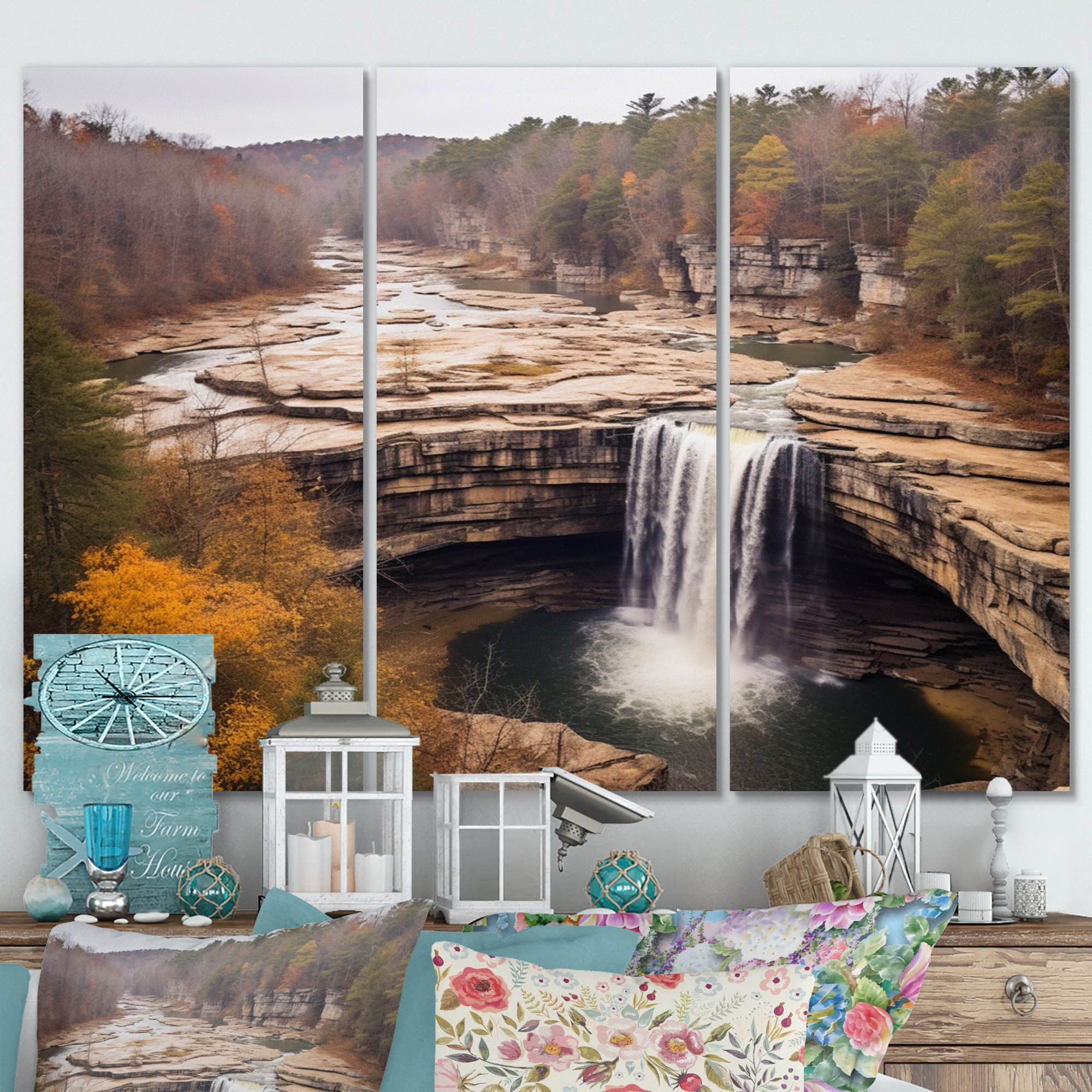 Millwood Pines Alabama Water Cascades Beauty II - Landscapes Metal Wall ...