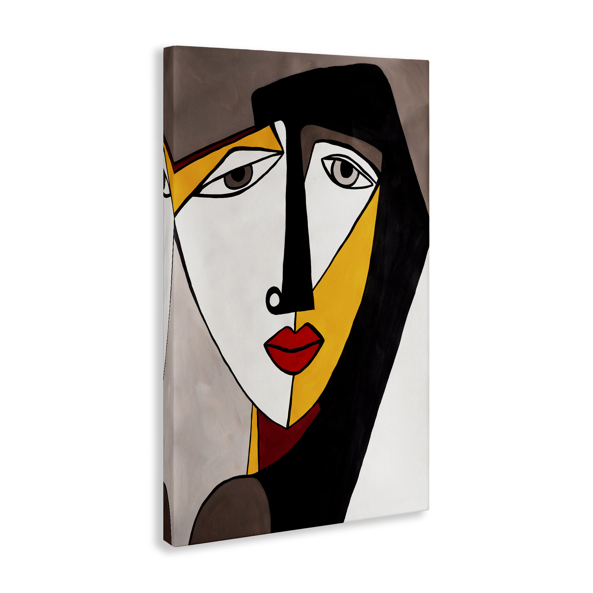 Ebern Designs Cubist Bold Face Canvas Wall Art by Ruth Fromstein | Wayfair