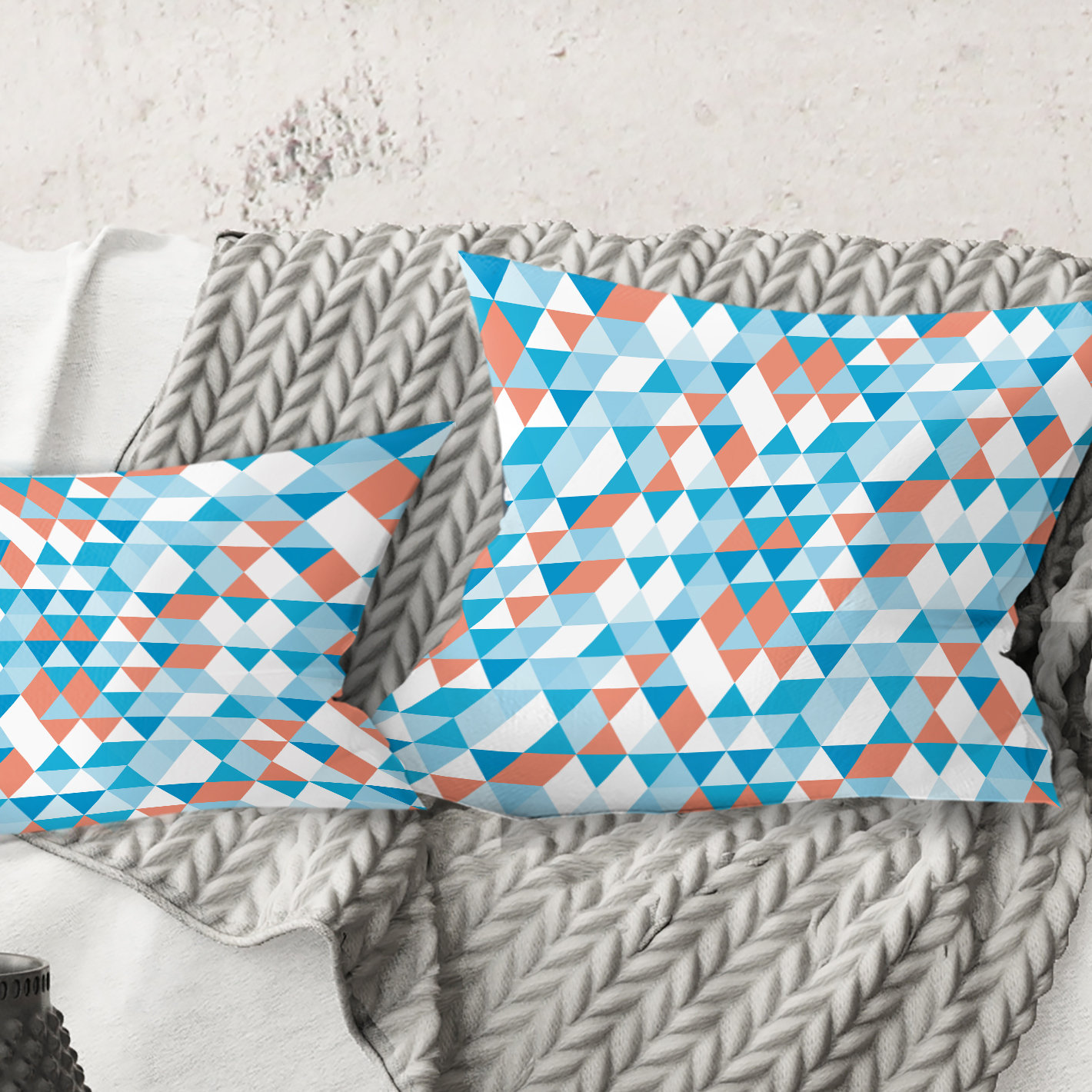 Design Art Triangular Retro Design II - Mid-Century ModernPrinted Throw ...