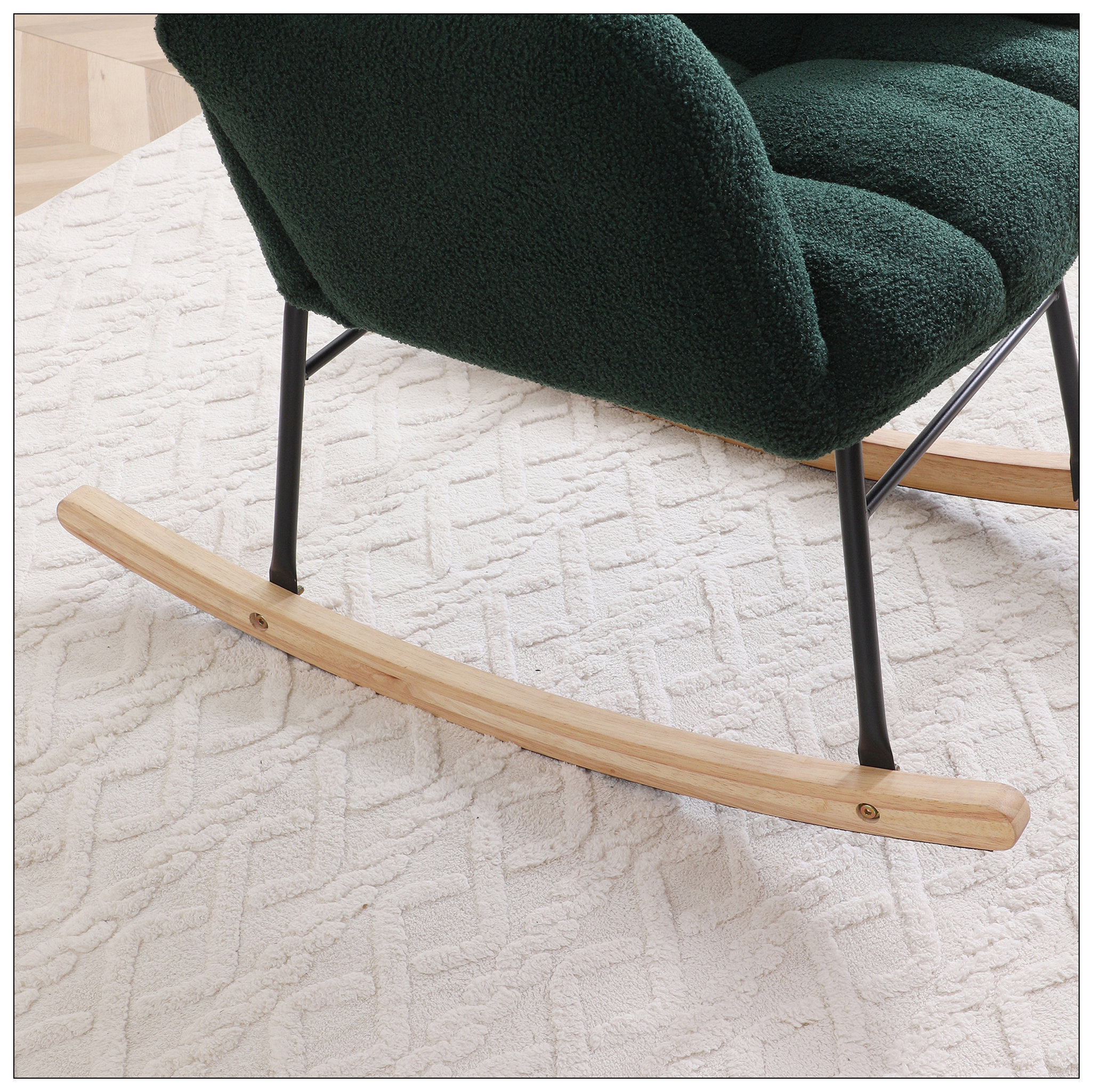 George Oliver Comfortable Padded Rocking Chair For Relaxation In ...