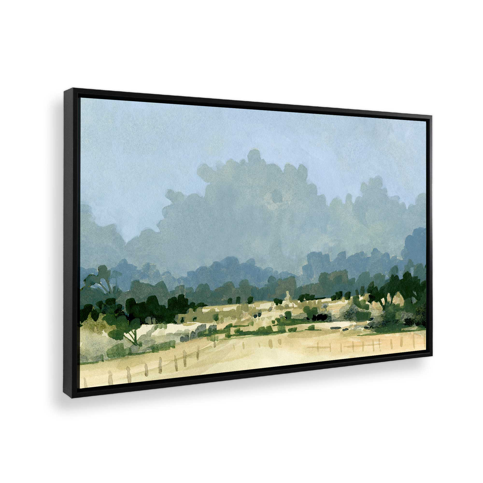 Ophelia & Co. Tranquil Country Fields Canvas Print in a Frame | Wayfair
