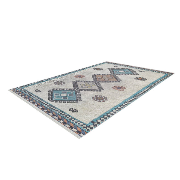 Hargun Usso Modern Machine Woven Beige Area Rug | Wayfair.co.uk