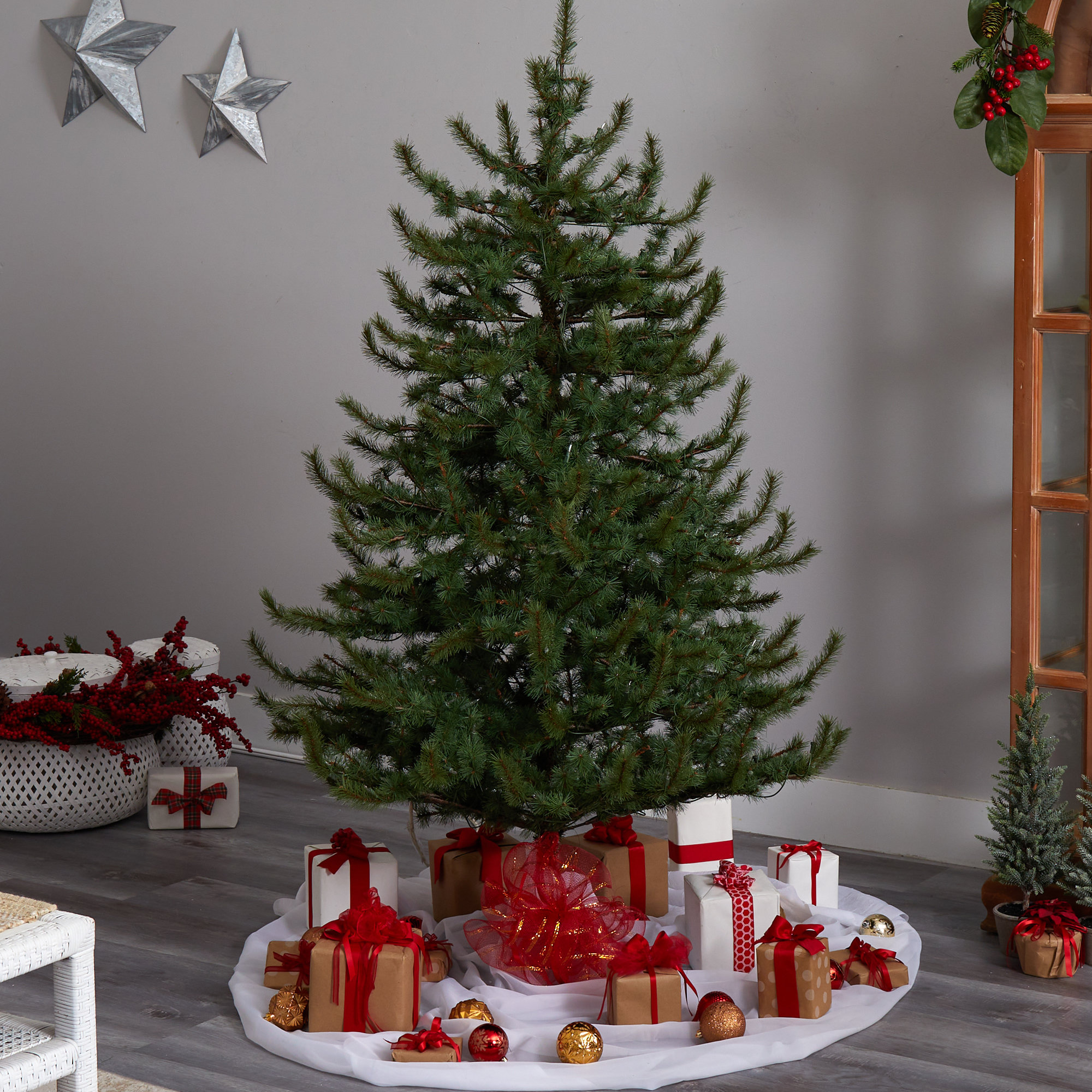 The Holiday Aisle® Green Pine Artificial Christmas Tree & Reviews | Wayfair