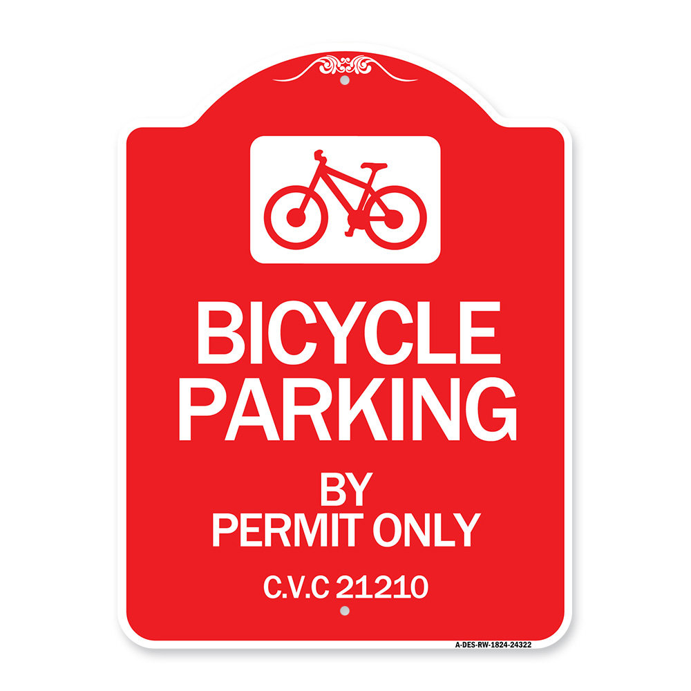 SignMission Signmission Designer Series Sign - Bicycle Parking By ...