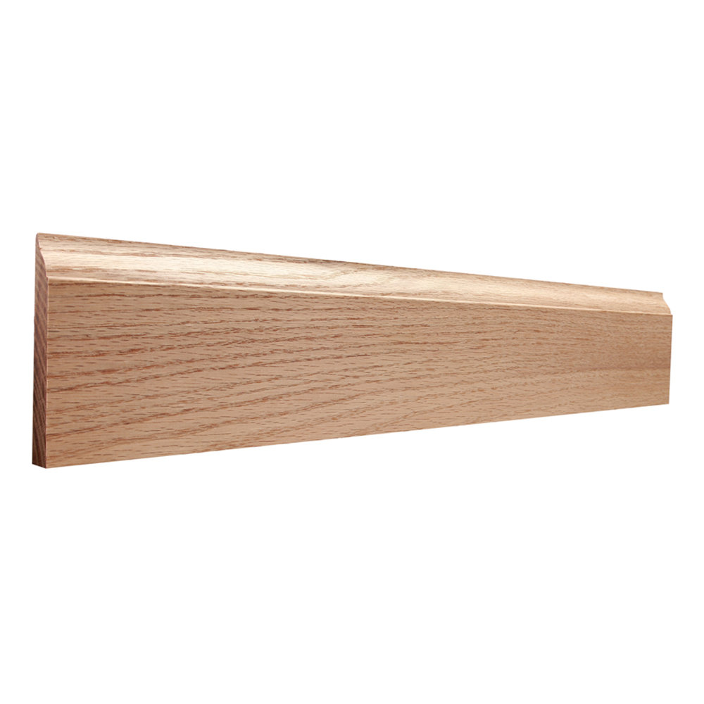 Metrie 7/16" x 3-1/4" x 08' Natural Oak Baseboard | Wayfair