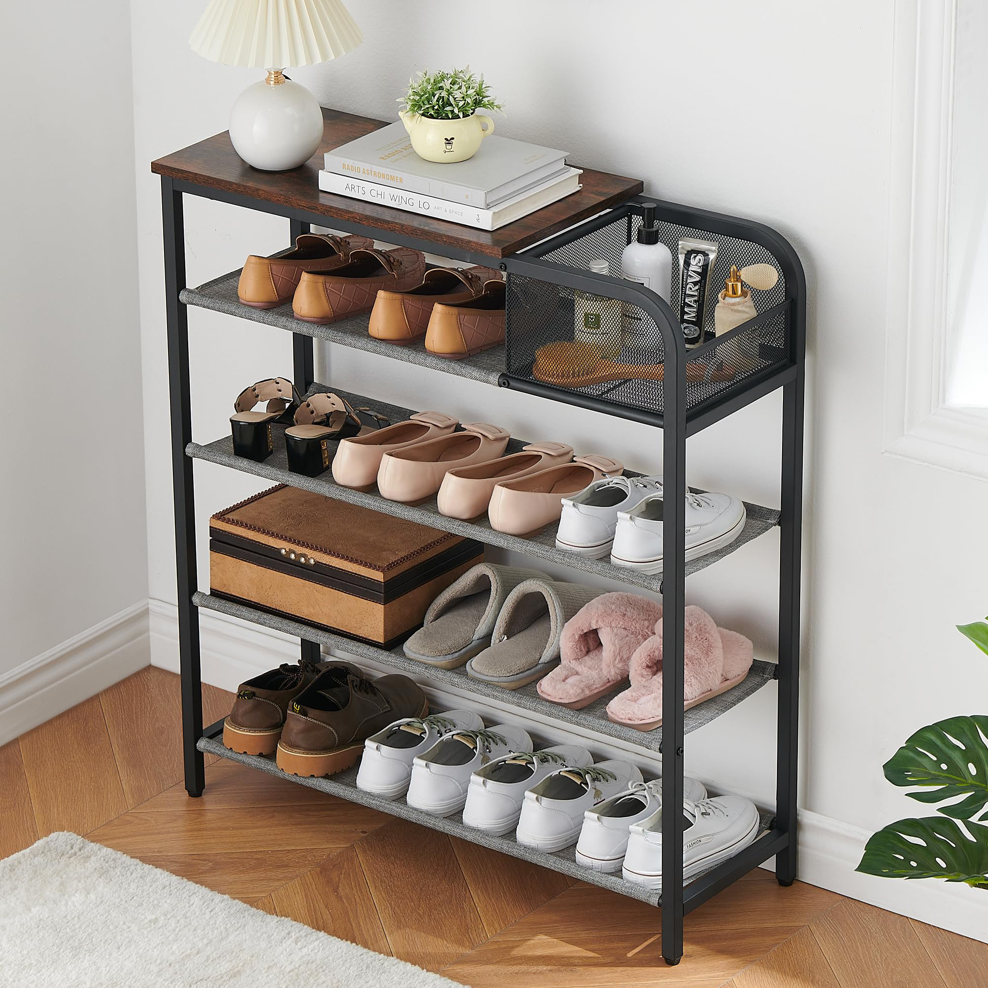 17 Stories 16 Pair Shoe Rack - Wayfair Canada
