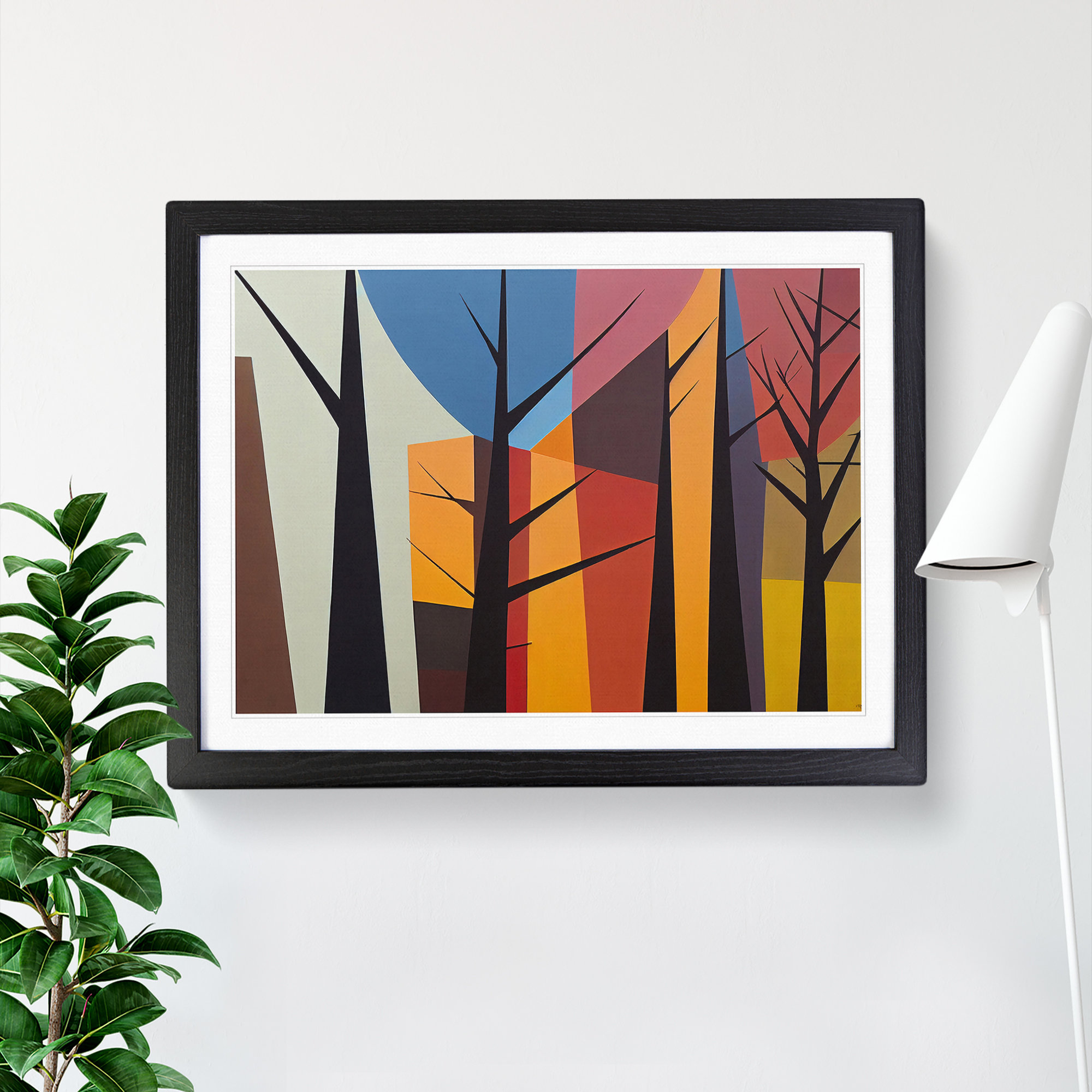 17 Stories Brave Abstract Forest - Picture Frame Graphic Art | Wayfair ...