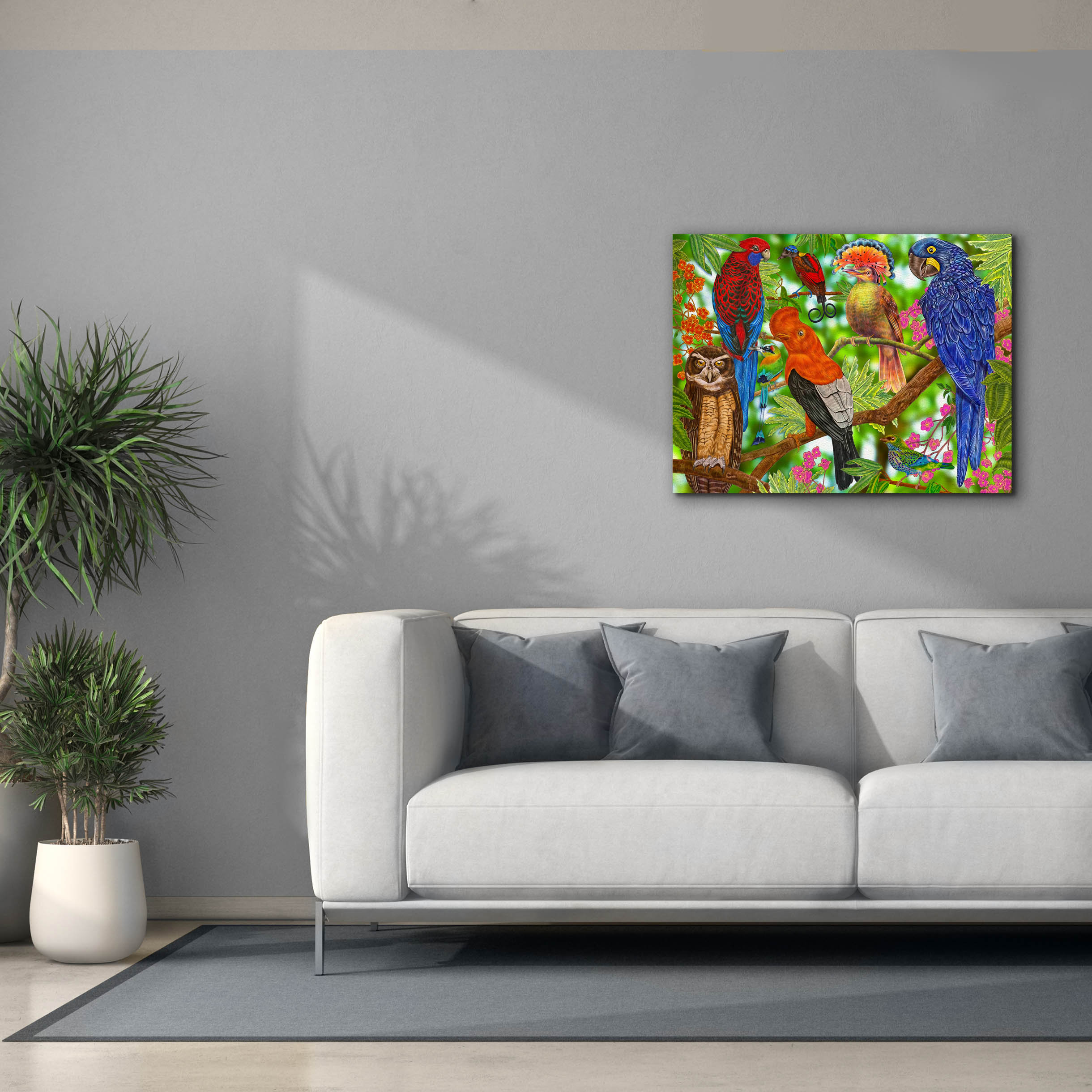 Bay Isle Home™ 'Rainforest Birds Collage 2' by Tim Jeffs Canvas Wall ...