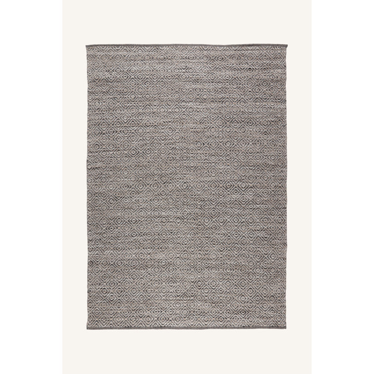 Gracie Oaks Kelson Flatweave Wool Grey Rug | Wayfair.co.uk