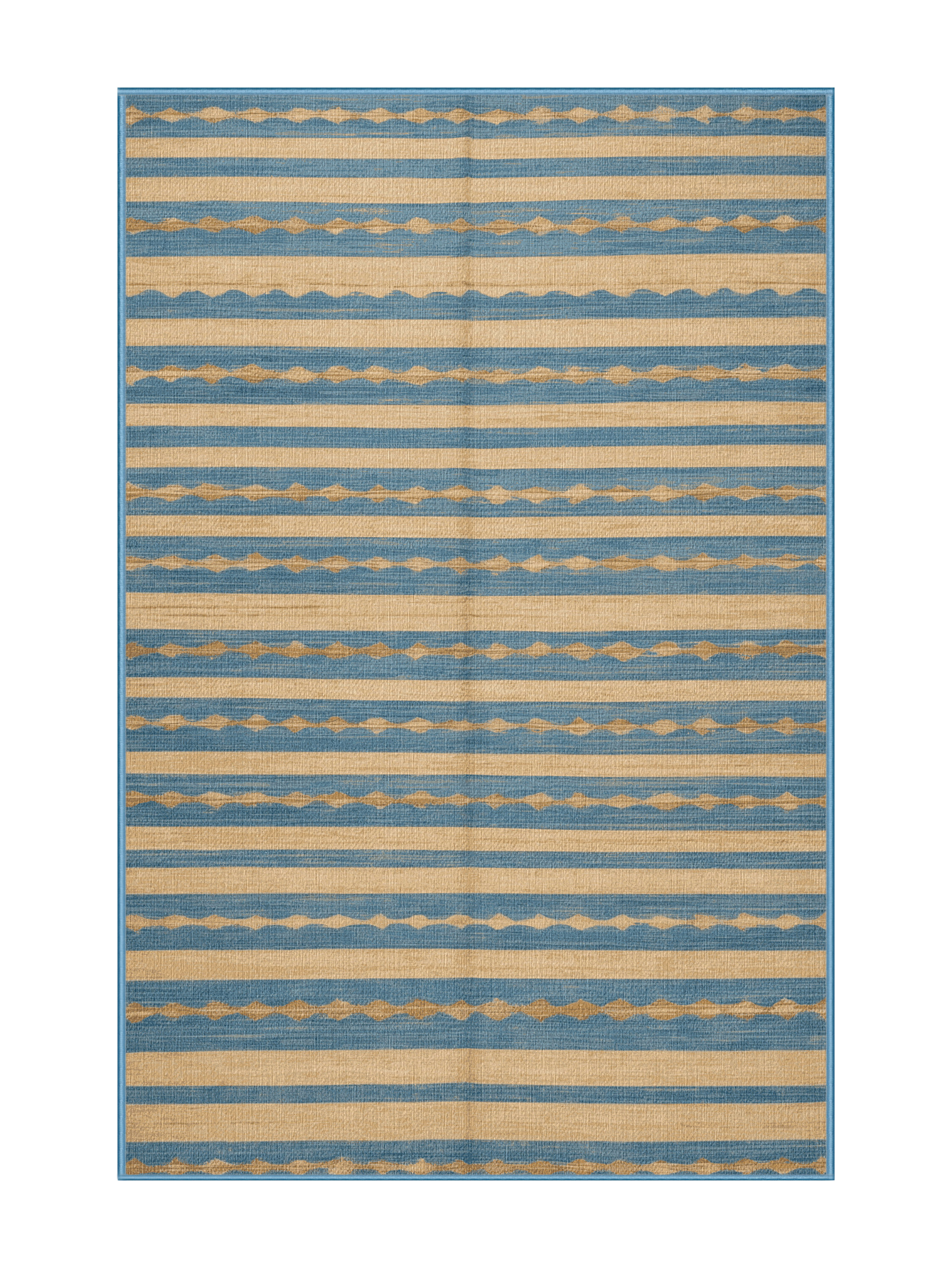 Rosecliff Heights Washable Sky Blue Cream Striped Area Rug | Wayfair