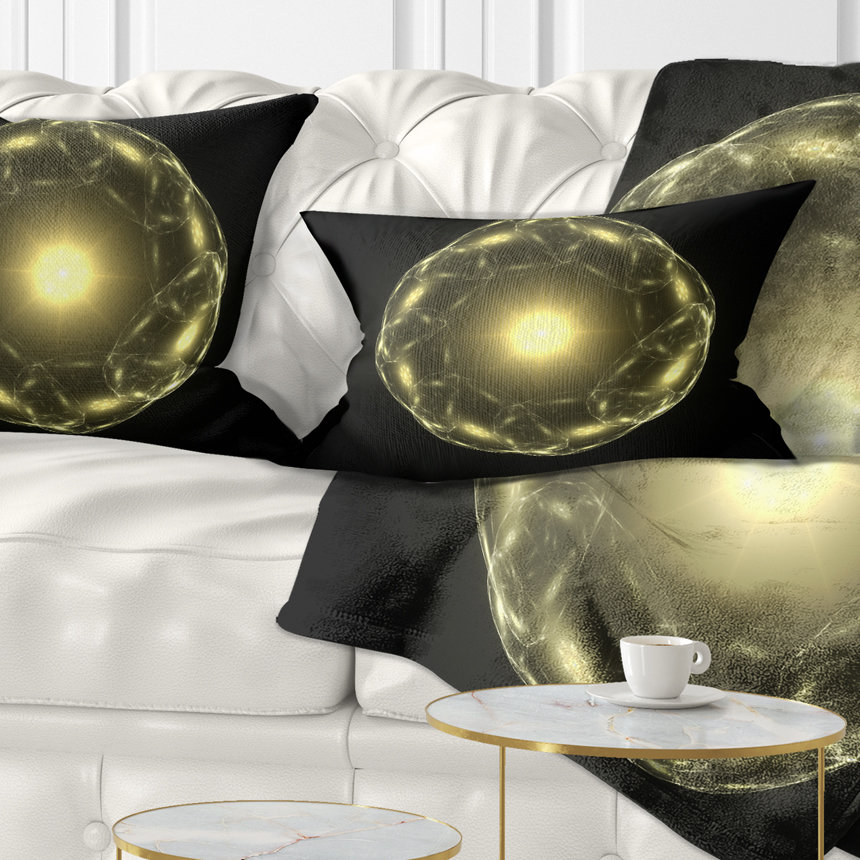 Design Art Shiny Bright Yellow Radial Fractal Flower - Floral Printed ...