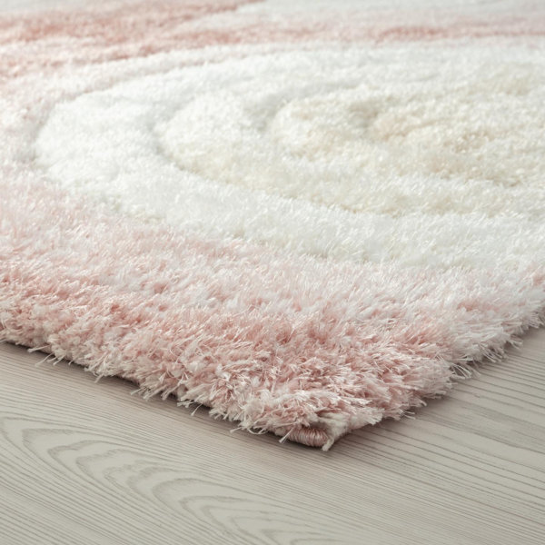 Orren Ellis Koo Performance Pink/Ivory Rug & Reviews | Wayfair