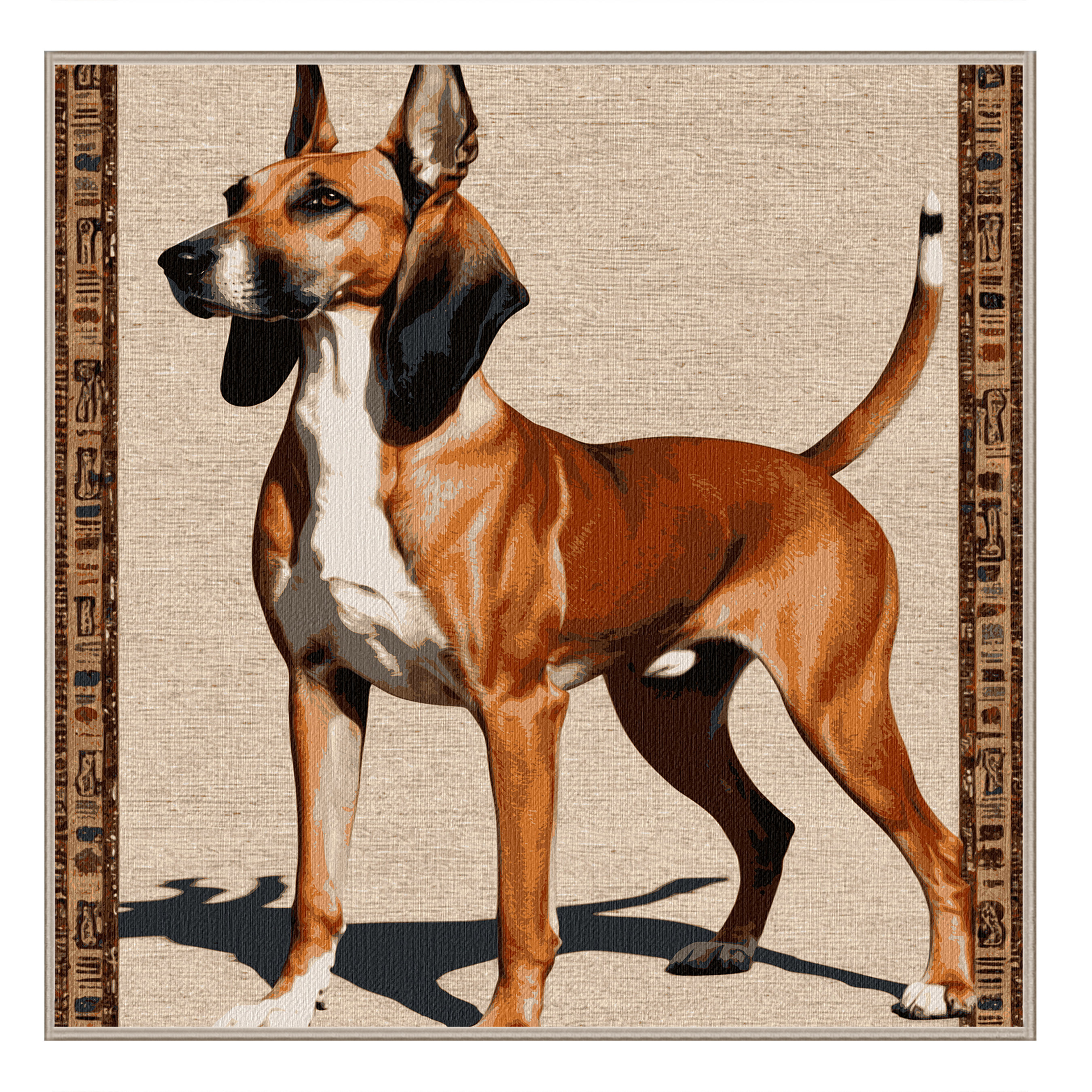 Hokku Designs Washable Pharaoh Hound Dogs Area Rug | Wayfair