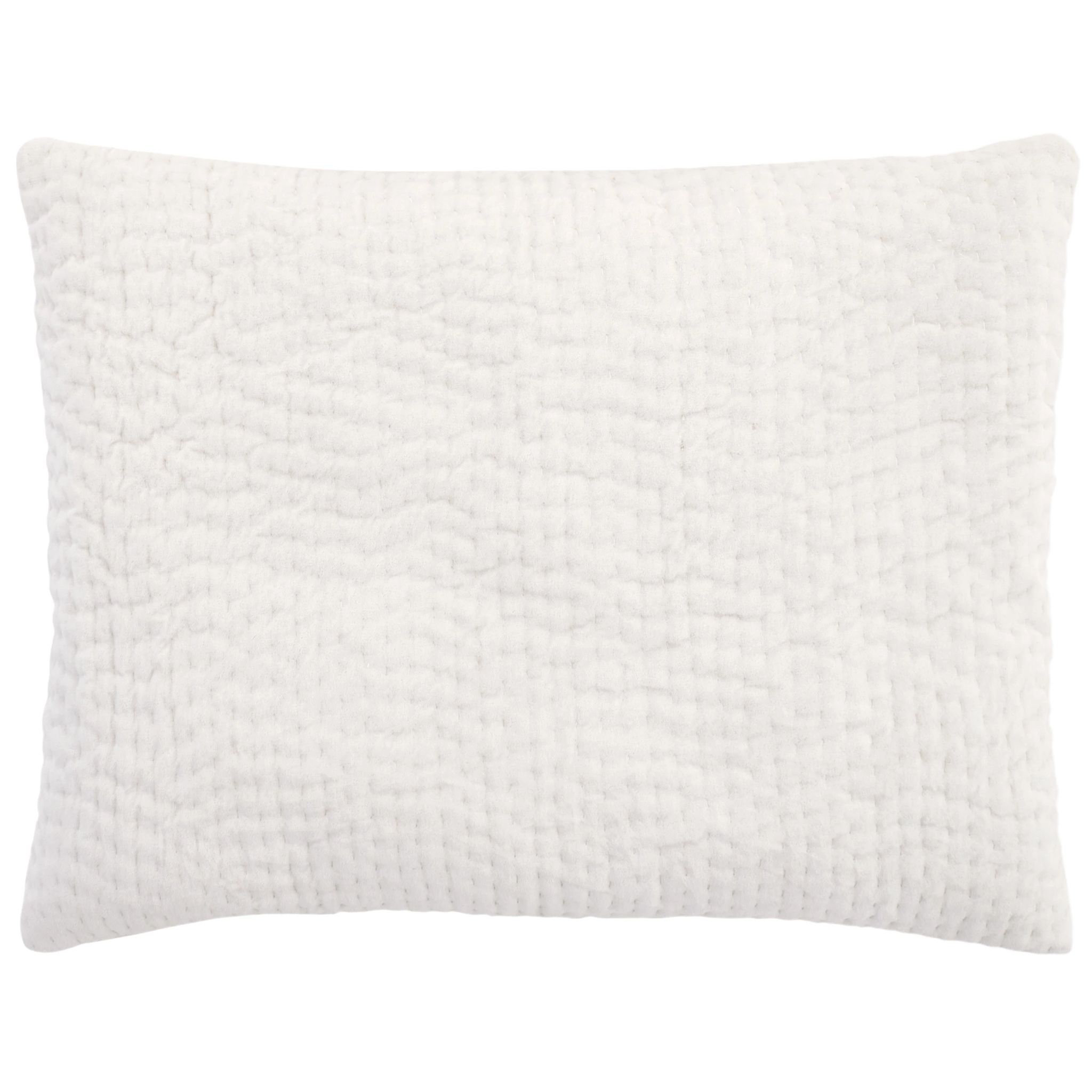Pine Cone Hill Viola Velvet Dove White Quilted Sham | Wayfair
