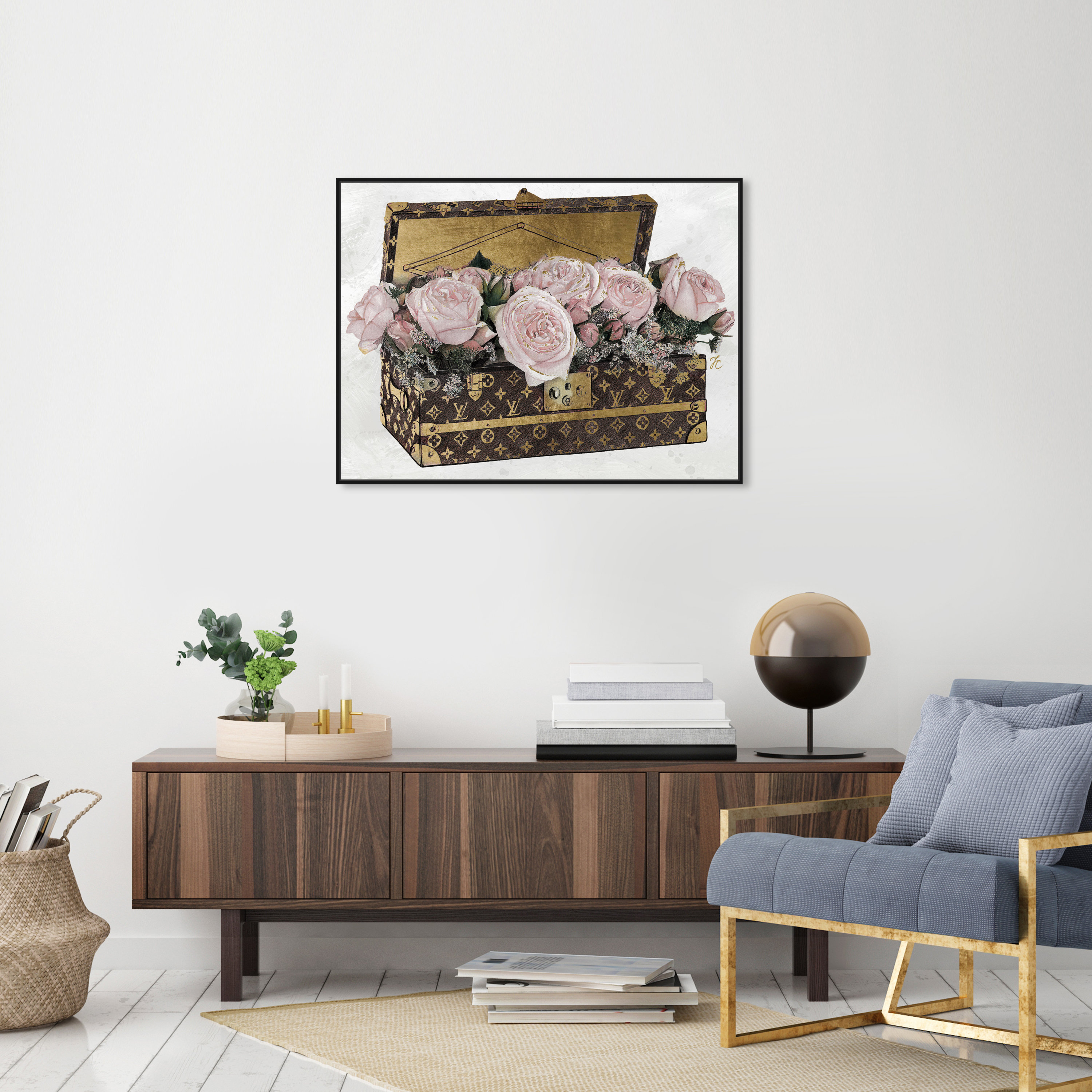 Oliver Gal Prints Doll Memories - Trunk Of Roses Pink Moscato, Luxury ...