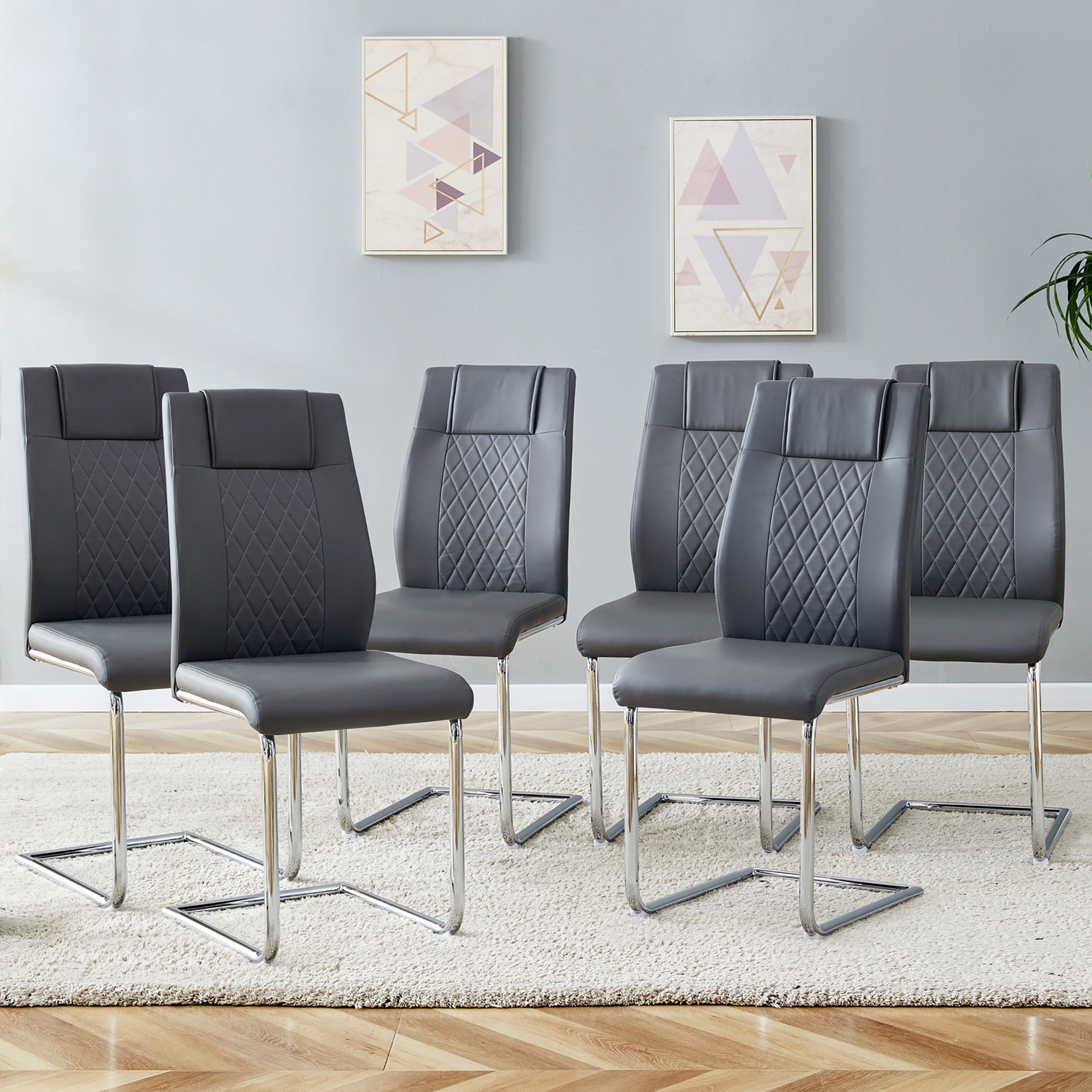 Brayden Studio® Clabo Metal Upholstered Back Parsons Chair Dining Chair ...