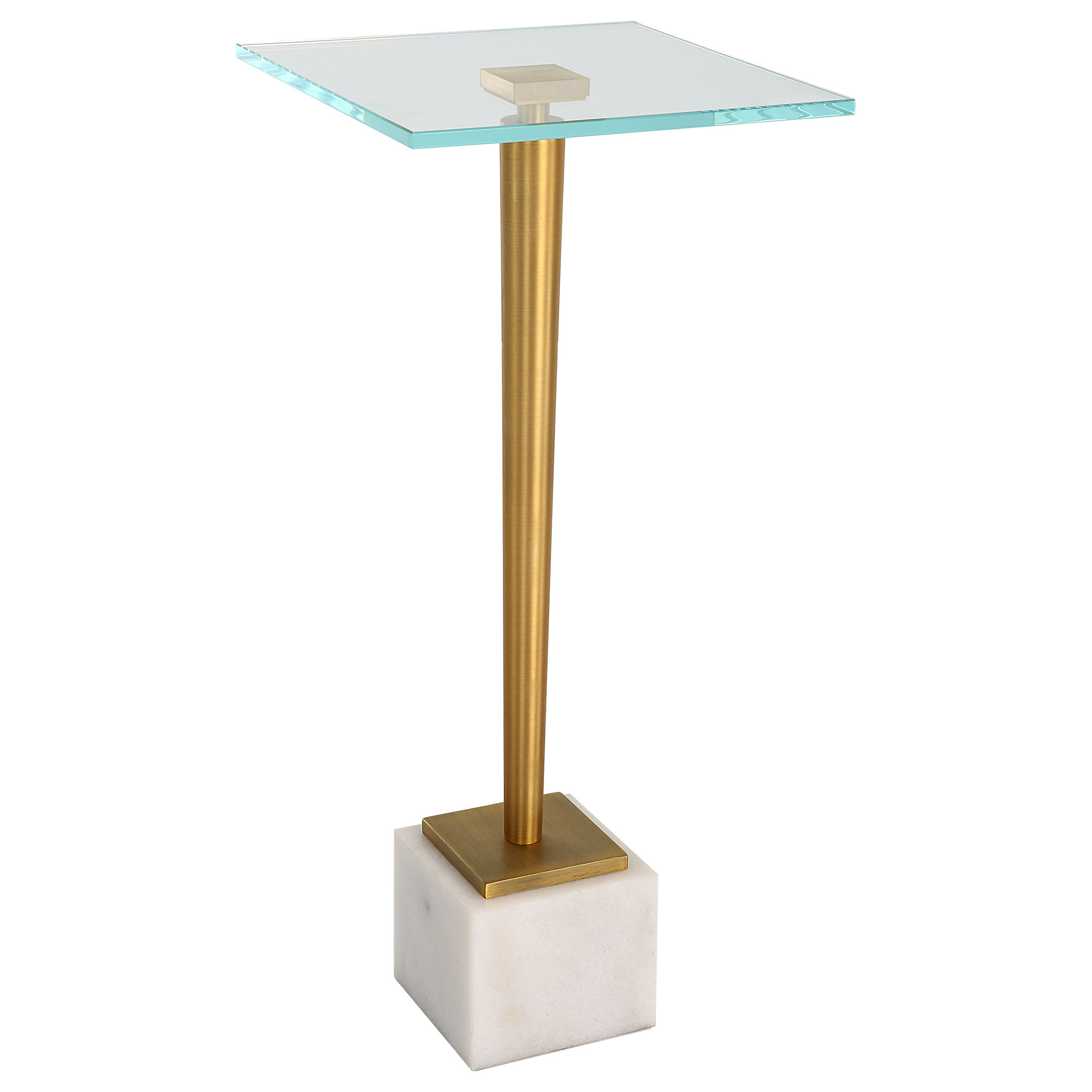 Mercer41 Jene Glass Pedestal End Table | Wayfair
