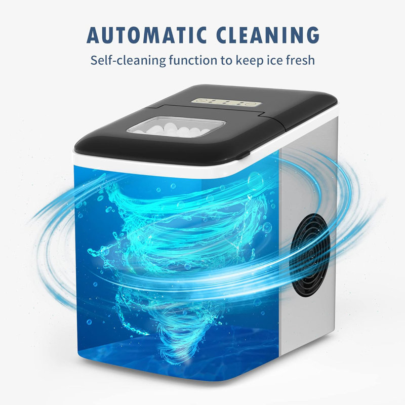 Crownful Ice Maker Machine For Countertop, 9 Ice Cubes Ready In 7 ...