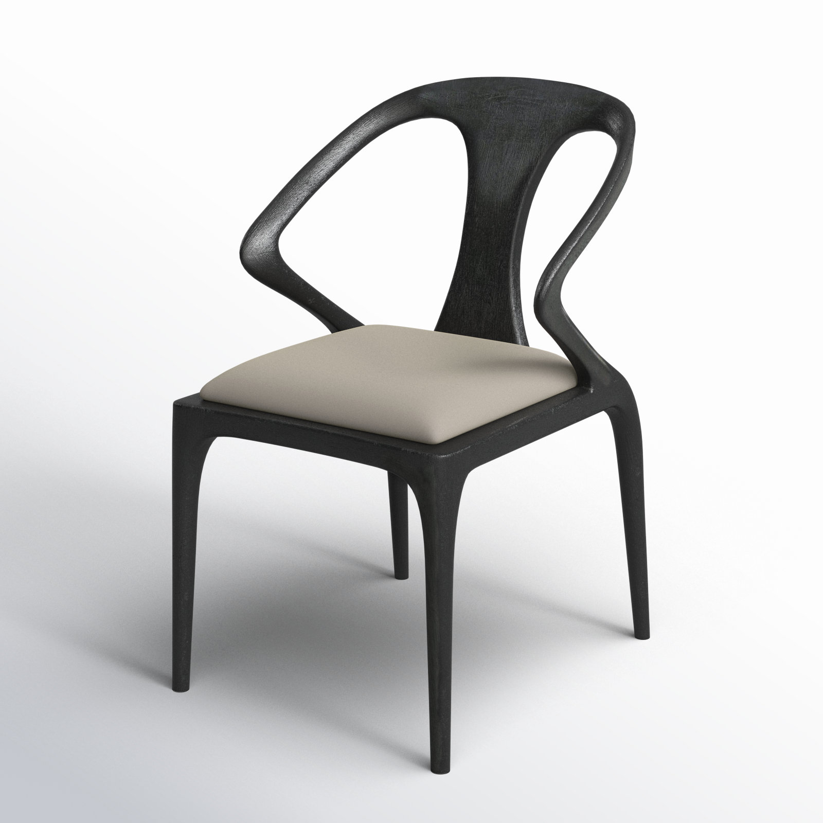 AllModern Downham Solid Wood Upholstered Dining Chair & Reviews | Wayfair
