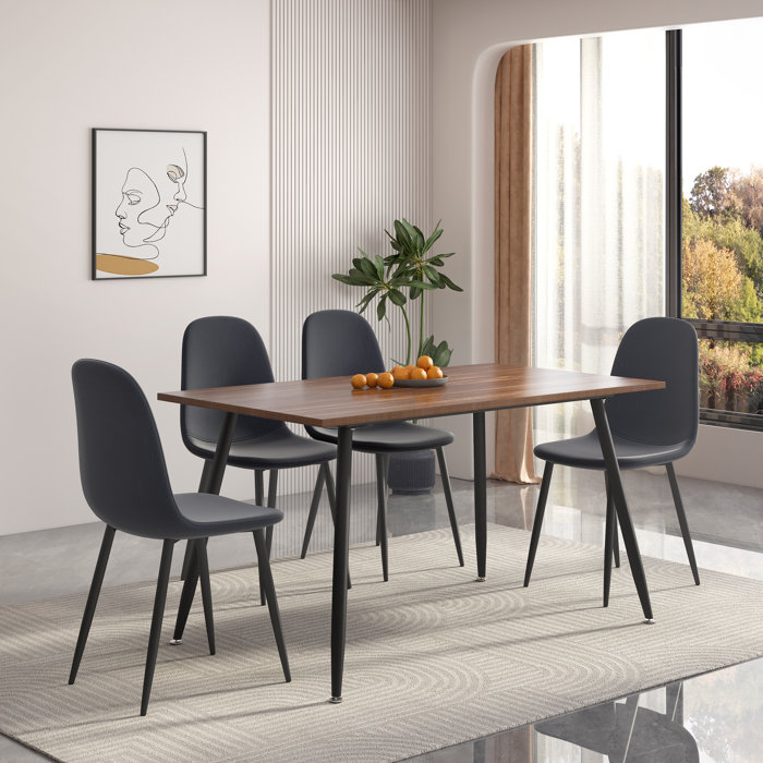 George Oliver Jaiya 51" Wooden Dining Set & Reviews | Wayfair