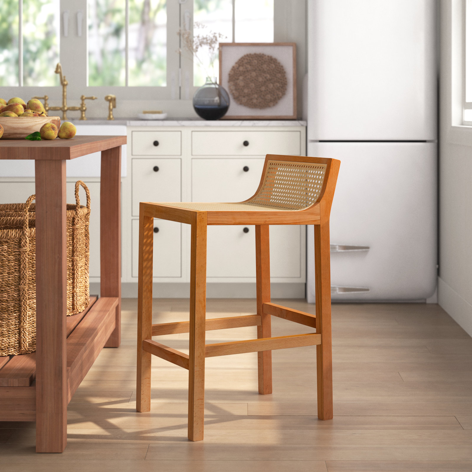 Sand & Stable™ Lea Solid Wood 25.75" Counter Stool & Reviews - Wayfair ...