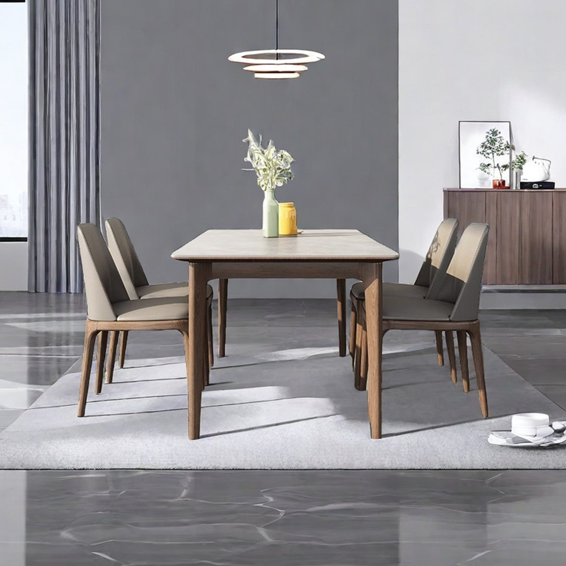 MRzenghong Rock Slab Solid Wood Dining Table | Wayfair