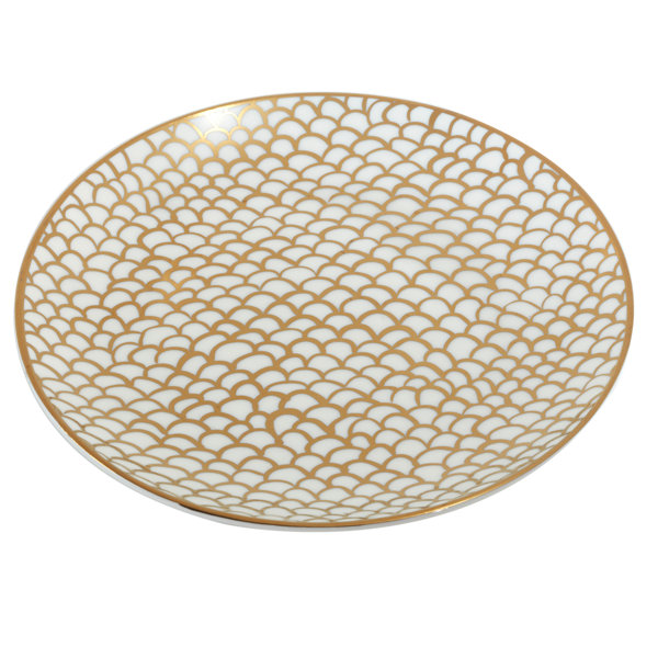 Certified International Mosaic Gold Set of 6 Plated Canape Plates 6in ...