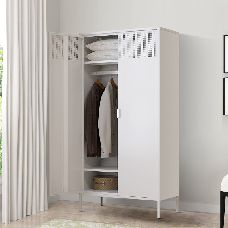 Ebern Designs Deerfin Steel Armoire | Wayfair
