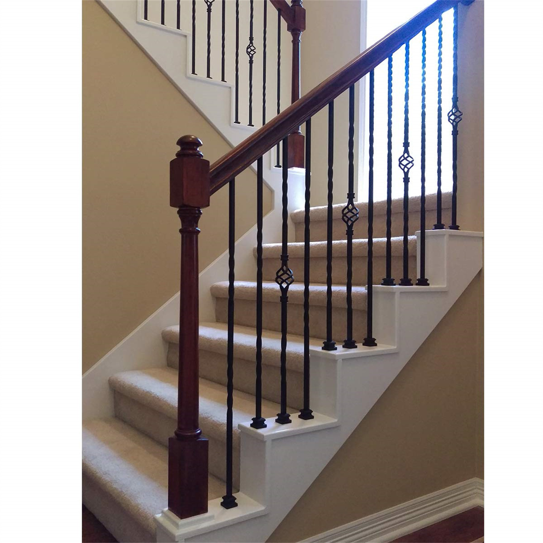 BTERAZ Double Twisted Stair Railing Set 10 Pack | Wayfair
