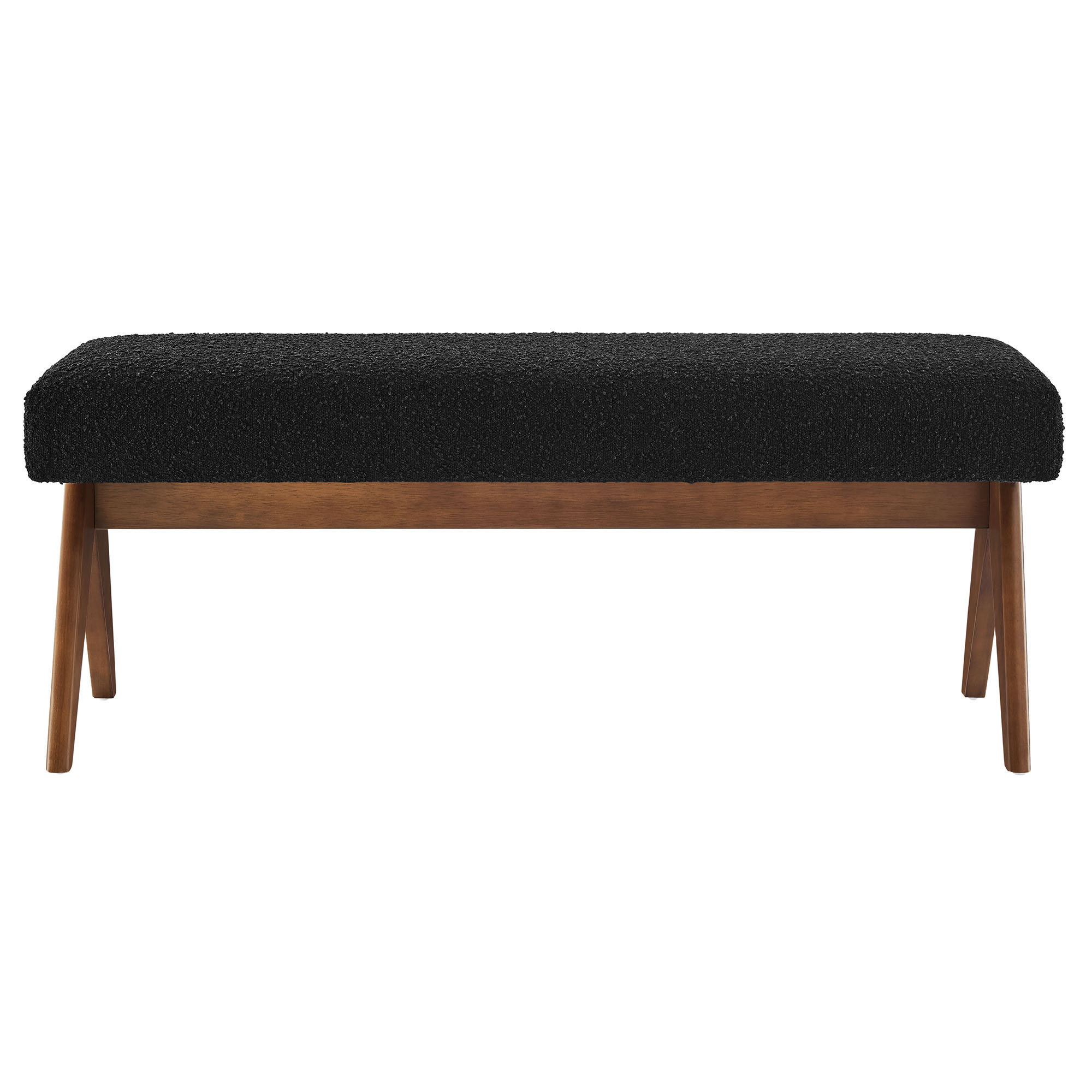 Modway Lyra Boucle Upholstered Bench In Boucle | Wayfair