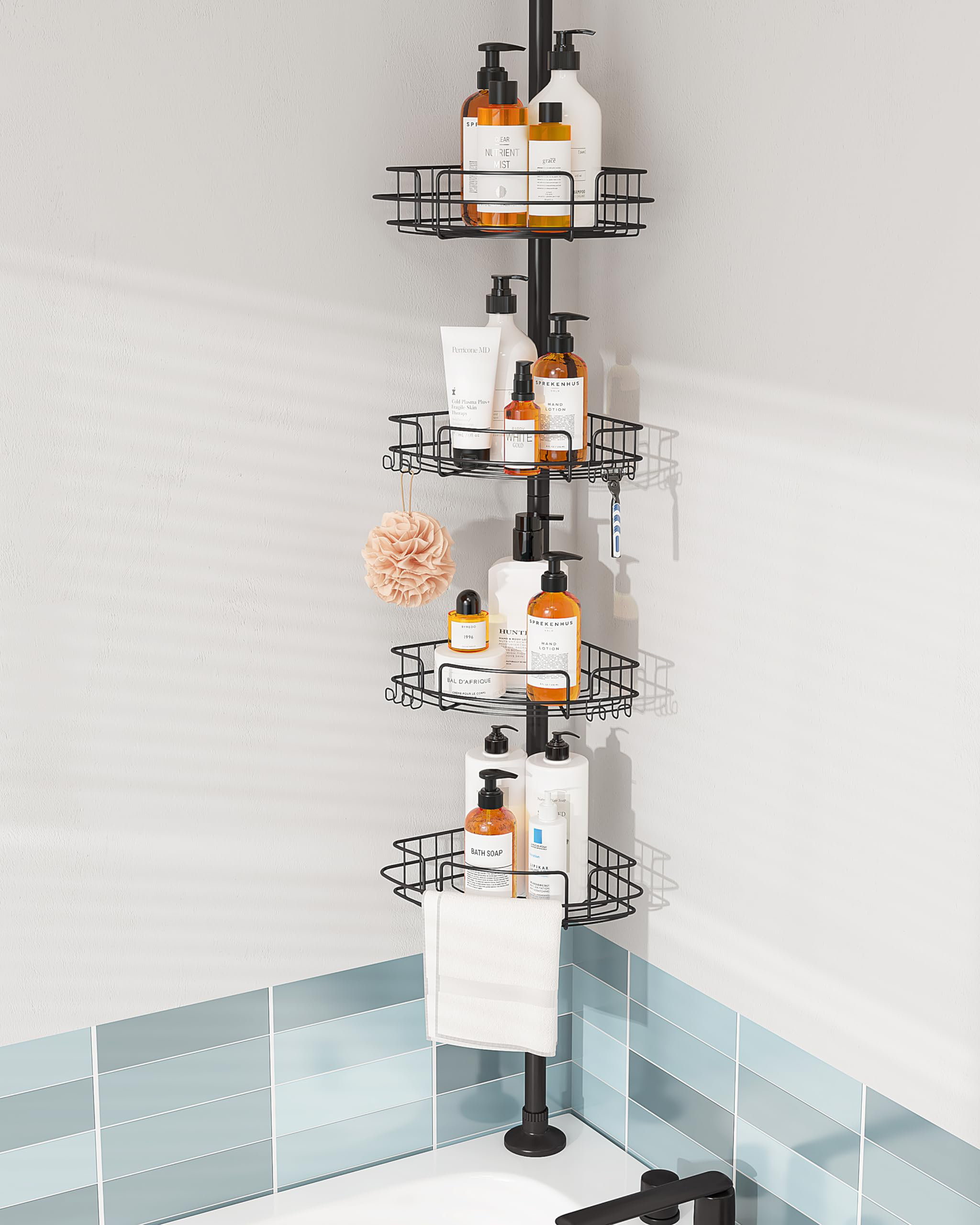 Rebrilliant Shower Caddy Corner 4-Tier, Rustproof Stainless Steel ...