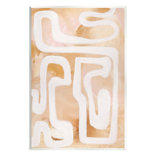 Wrought Studio Muted Abstract Squiggle Wall Plaque Art by Design ...