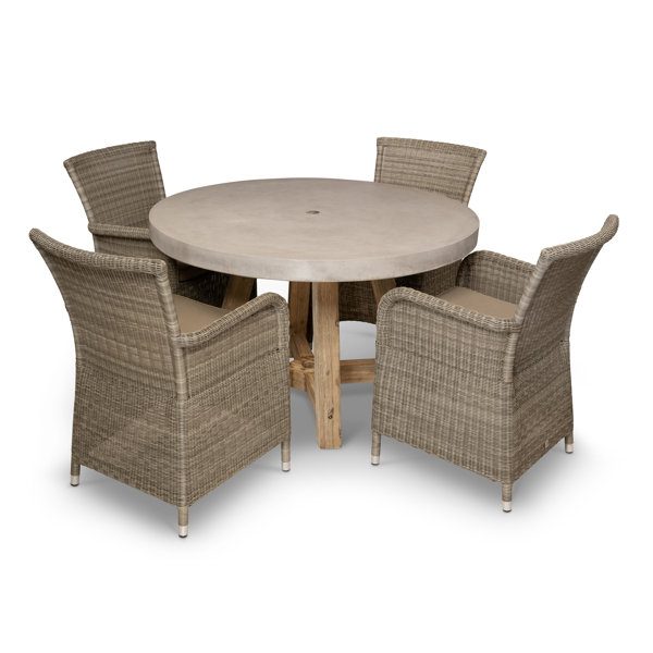 CO9 Design Bridge 47" Round 4 Seat Dining Set | Perigold