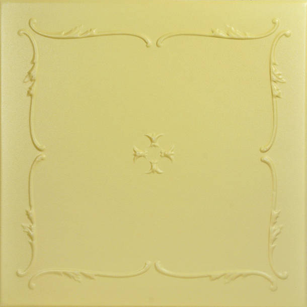 A La Maison Ceilings Ivy Leaves 1.6 ft. x 1.6 ft. Polystyrene Glue-up ...