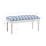 Beachcrest Home™ Aaryahi Coastal Carved Seashell 36” Upholstered Bench ...